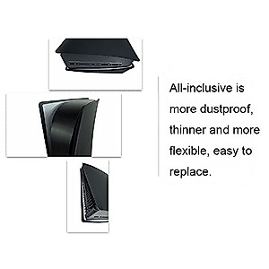 Silicone Skin Cover Compatible for PS5 Console, Anti-Scratch Anti-Dust Waterproof Dustproof Protective Case for Disc/Digital Version (Red Disc Version)