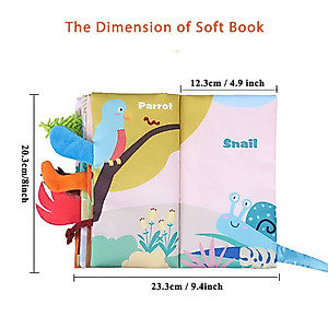 Play-Funny Baby Crinkle Books for Babies, Soft Books for Babies 0-6-12 Months, Car Seat Toys, Hanging Toys Cloth Books for Baby Present