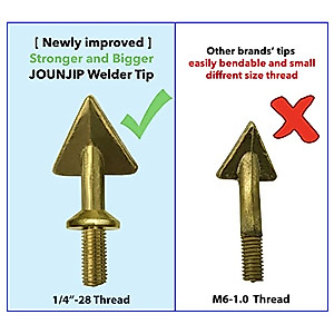 2pc Jounjip Replacement Tips for Jounjip or Gino Brand 80 Watt Plastic Welding Kits - 1/4"-28 Thread