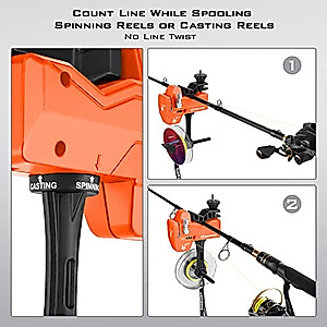 KastKing Improved Kalibrate Patented Line Spooler – W/Line Counter, Portable, Without Line Twist, Fishing Line Spooling for Spinning and Casting Reels, Great Fishing Gifts and Accessories