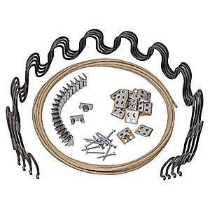 House2Home 23" Couch Spring Repair Kit to Fix Sofa Support for Sagging Cushions - Includes 4pk of Springs, Upholstery Spring Clips, Seat Spring Stay Wire, Screws, and Installation Instructions