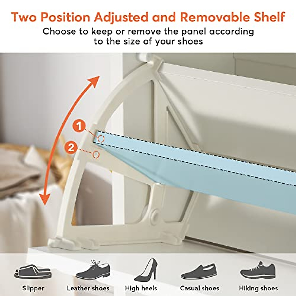 Tribesigns Shoe Cabinet with 3 Flip Drawers, Modern 18-24 Pair Shoe Rack Organizer with 2 Hanging Hooks, Freestanding Tipping Bucket Shoe Storage Cabinet for Entryway