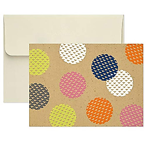 Hallmark Blank Cards (Stripes, Dots, Flowers, 40 Cards with Envelopes), Model Number: 5WDN2067