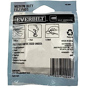 Brown Medium-Duty Self-Adhesive Round 3/8 in. Felt Pads (75-Pack)