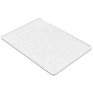 HOMEK Chair Mat for Carpeted Floors, 30” x 48” Transparent Thick Office Floor Mats for Low Pile Carpet Floors