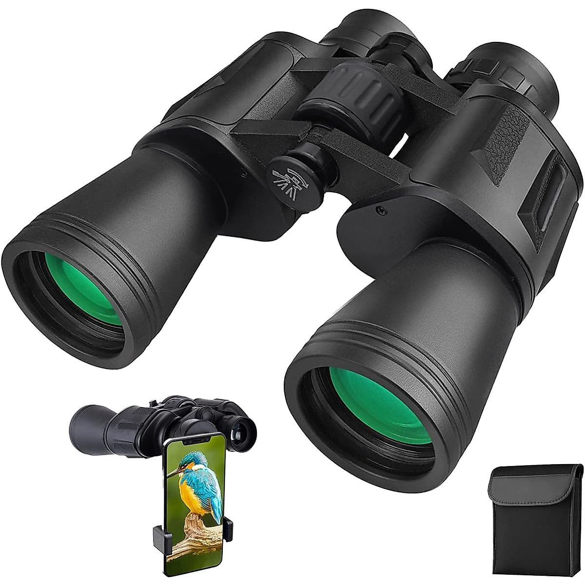 20x50 Binoculars for Adults, Binoculars HD High Powered Professional Binoculars for Bird Watching Travel Stargazing Concerts Outdoor Sports-BAK4 Prism FMC Lens,Waterproof, Fogproof with Phone Adapter