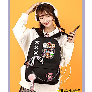 LOVEAngeler Twice Kawaii Backpack Colleage Bookbag School Bag Casual Daypack Twice Merchandise Mochila For Girls