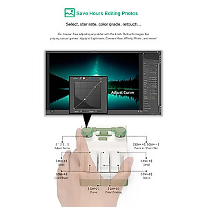 6 Key 2 Knob Macro Keyboard Programmable Wired/Bluetooth /2.4G Receiver 400mAh One Handed Gaming Keyboard With Software Macro Keyboard with macro Keys ,Hot-Swap Switch RGB For Photoshop,Gaming