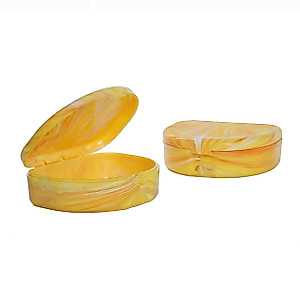 Blasting Health Marble Retainer Cases with Labels - Pack of 6 (colors may very)