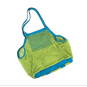 Large Mesh Beach Bag Childrens' Toy Storage Swimming Equipment Storage Bag Laundry Tote Backpack,Stay Away from Sand and Water