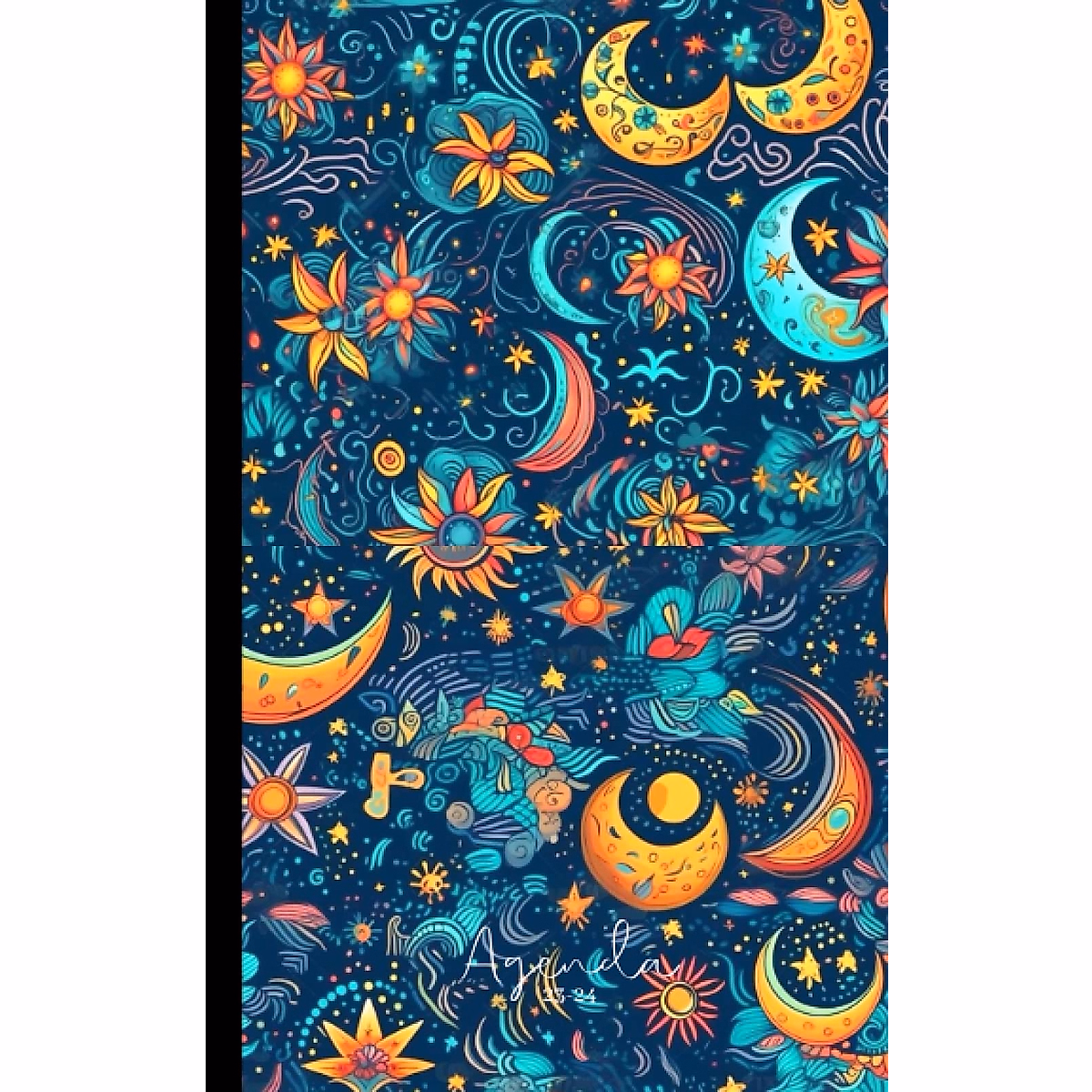 AGENDA 2023 - 2024: Agenda "LUNES ET ETOILES". Septembre 2023 à Août 2024. Semainier. Calendrier annuel, mensuel et hebdomadaire Emploi du temps. Format A5. 141 pages (French Edition)