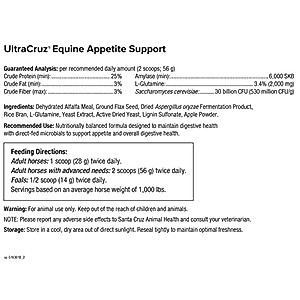 UltraCruz Equine Appetite Booster Supplement for Horses, 4 lb, Pellet (32 Day Supply)