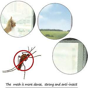SJHmoo Mosquito Net Cloth Fabric, DIY Insect Pest Barrier Mesh Nets for Porch/Outdoor/Bed/Wedding, Grey 60x120in