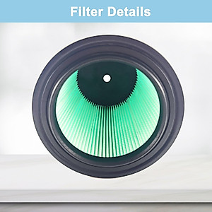 2 Pack VF6000 Filter for Ridgid 5-20 Gallon Wet Dry Vacuums WD5500 WD0671 WD6425 WD7000 WD1280 WD1851 WD1680 WD1956 RV2400A 1400RV RV2600B