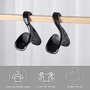 Fuyamp 6 Pieces Purse Hangers Hook Handbag Hanger Organizer Closet Holder Hook for Purses Handbags Tote Satchels Belt Scarf Tie(Black)