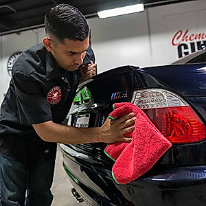 Chemical Guys MIC_997_6 Fluffer Miracle Supra Microfiber Towel, Red, 24" x 16", Pack of 6