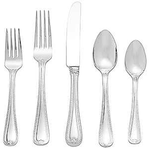 Lenox Vintage Jewel 20-Piece Flatware Set, 3.60 LB, Metallic