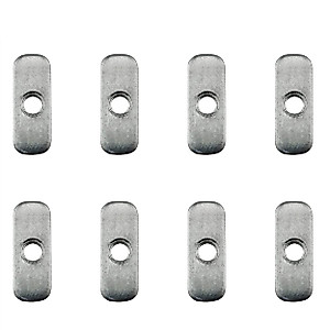 Ruiwaer 8PCS Timing Belt Fixing Rectangular Screw Makerbeam XL M3 t-nut Rectangular Screw for Fixing Timing Belt of 3D Printer, Silver