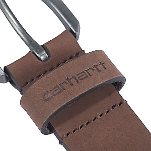 Carhartt Women's Casual Rugged, Available in Multiple Styles, Colors & Sizes, Saddle Leather Belt (Brown), Medium