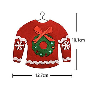6 DIY Ugly Sweater Christmas Tree Ornament Holiday Craft Kit Decoration for Kids Gift Toys Stuffers Décor