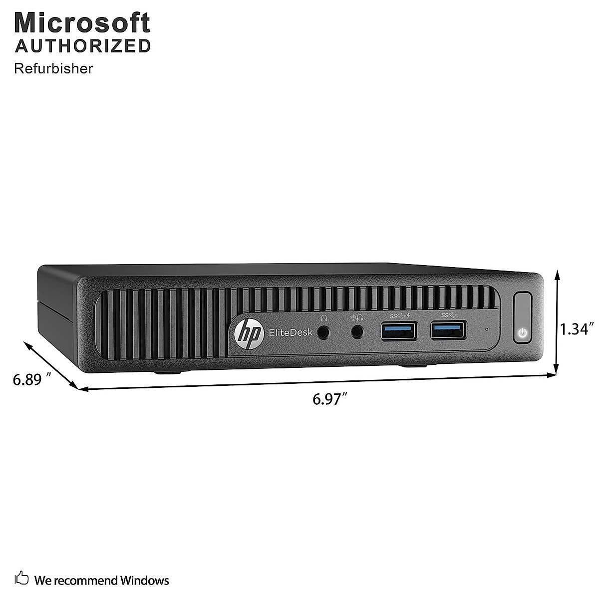 HP EliteDesk 705 G3 Desktop Mini Computer PC, AMD A10 PRO-8770E Quad Core up to 3.5 GHz, 8G DDR4, 500G, WiFi, Bluetooth, Windows 10 Pro 64 Bit-Supports English/Spanish/French (Renewed)