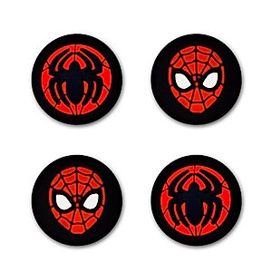 PERFECTSIGHT Spider Switch Joycon Thumb Grips, Cut Animal Joystick Caps for Nintendo Switch, 4 PCS Thumbstick Cover for Switch Lite, Switch OLED, Analog Stick Button Cover for NS Controller