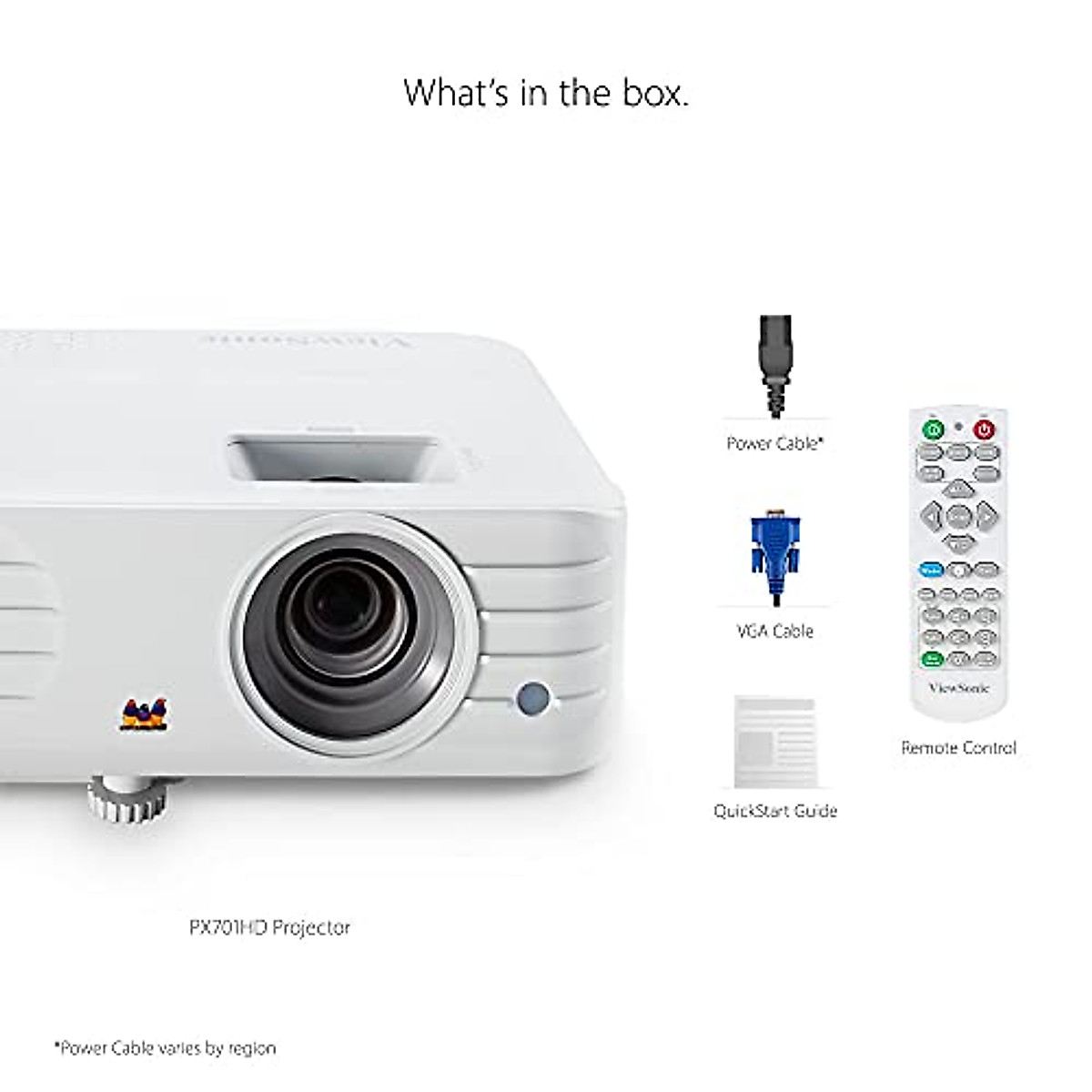 ViewSonic PX701HD 1080p Projector, 3500 Lumens, SuperColor, Vertical Lens Shift, Dual HDMI, Enjoy Sports and Netflix Streaming with Dongle