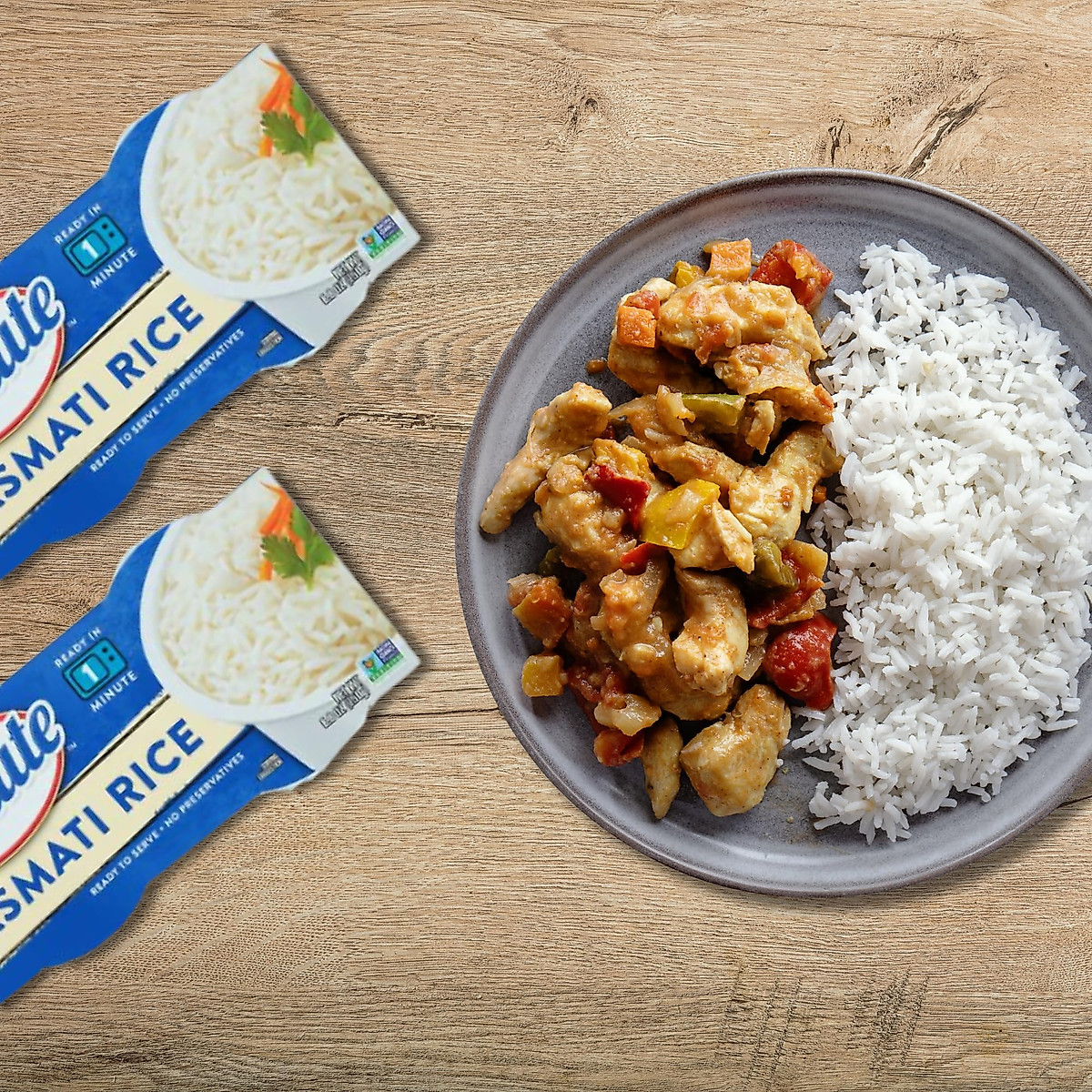 Microwavable Basmati Rice Bundle. Includes Two-8.8 Oz Packages of Minute Microwavable Basmati Rice! Total of 4 Cups of Instant Cooked Rice! Comes With a BELLATAVO Fridge Magnet!