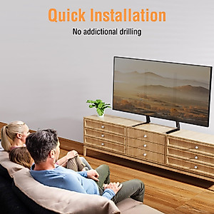 ELIVED Universal Table Top TV Stand for Most 32 to 70 inch LCD LED Plasma Flat Screen TVs, TV Base Height Adjustable Leg Stand Holds up to 88 lbs, VESA up to 800x600mm, YD1024