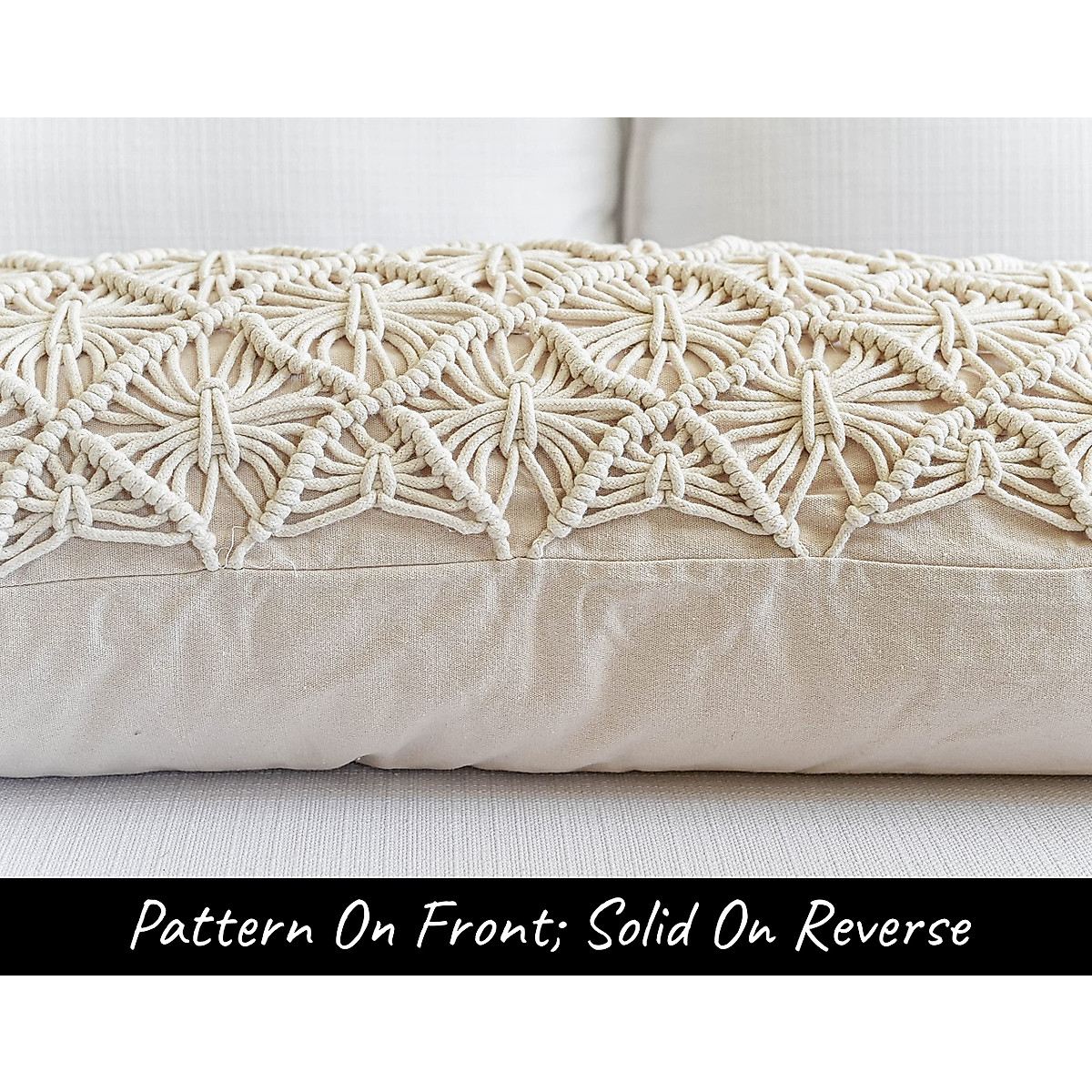 BlissBlush Cream Beige Lumbar Pillow Cover 14x36, Farmhouse Body Lumbar Pillow Cover, Couch Bed Lumbar Throw Pillow Cover, Decorative Pillow for Bed(1 Piece, Cover Only, 14x36 inch)