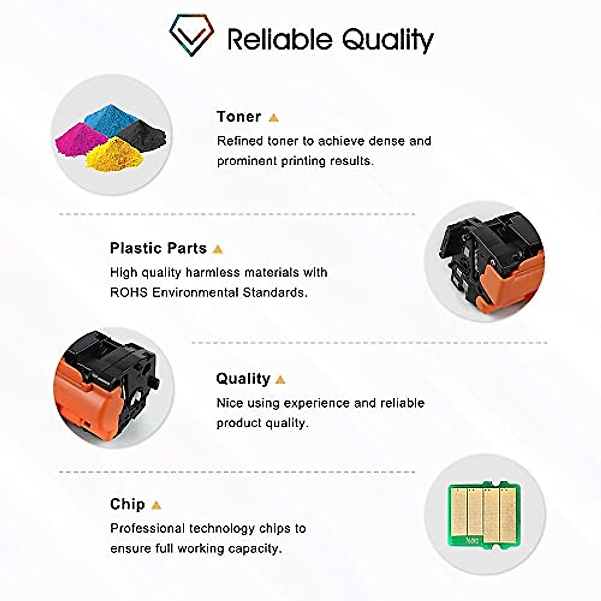 Cool Toner Compatible Toner Cartridge Replacement for Samsung CLT-K504S CLT-504S for Samsung Xpress C1860FW C1810W SL-C1860FW SL-C1810W CLX-4195FW CLP-415NW Printer (Black Cyan Yellow Magenta, 4-Pack)