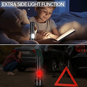 MIXILIN Rechargeable LED Flashlights High Lumens, 990,000 Lumens Super Bright Flashlight with 7 Modes, Powerful Multifunctional Flashlights for Home Camping Emergencies - 2 Pack