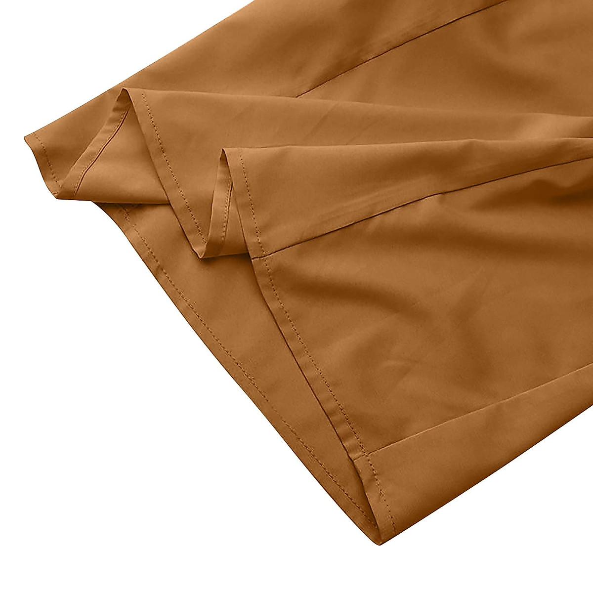 DOLKFU Flowy Pants Women High Waist Casual Pants Lightweight Straight Wide Leg Pants Trendy Comfortable Loose Trousers Brown 5XL