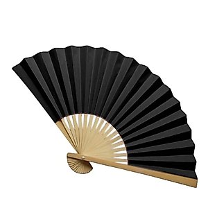 Twomech Folding Fan Traditional Chinese Fans Hand Held Fans Paper Bamboo Folding Fans for Church Wedding Decor Fan for Wedding Party Decoration (Color : C, Size : 23CM)