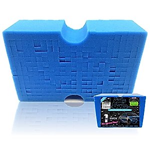 Sudz Budz Premium Jumbo Foam Grid Car Wash Sponge 1pc | Anti-Marring Sponge for Soap and Rinseless Washing | Cross-Cut, Easy Grip, Large Sponge | Durable, Soft, Scratch-Free Car Cleaning and Detailing