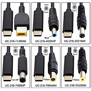 chenyang CY DC 5.5x2.5mm to Type C USB-C Input Cable for Laptop Notebook (5.5x2.5mm to USB-c)
