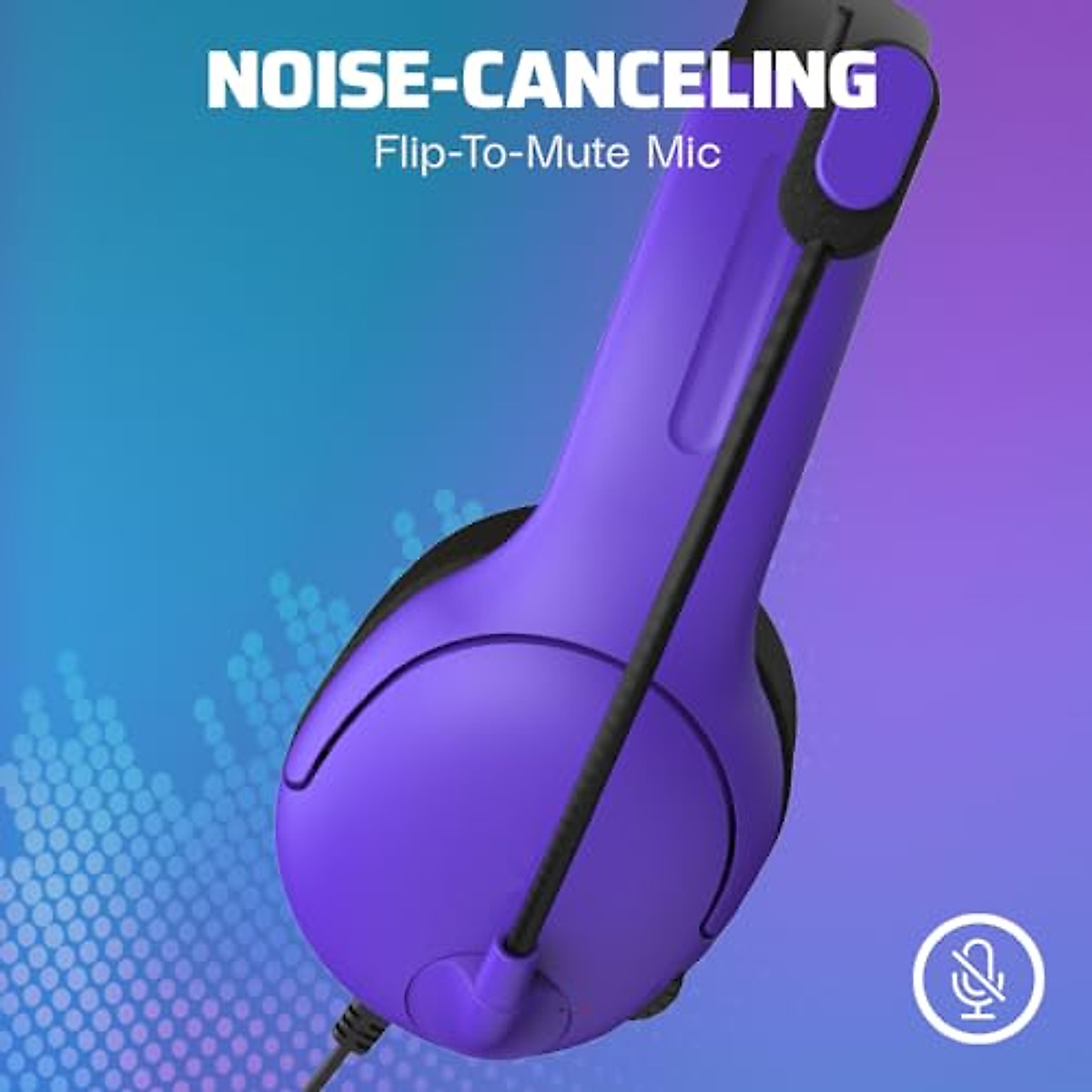 PDP AIRLITE Wired Headset, Officially Licensed Sony PlayStation 5, PlayStation 4, PS5/PS4/PS3/PC, Lightweight Durable Headphones, 3.5mm audio jack, Noise-canceling Flip-to-Mute Mic, Ultraviolet Purple