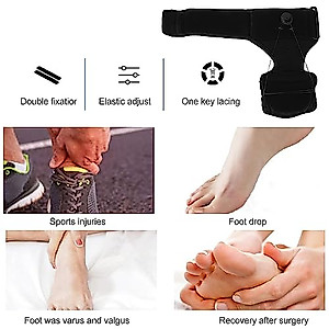 Foot Drop Splint Brace, Compression Plantar Fasciitis Night Splint Sock, Adjust Angle Plantar Fasciitis Correct Foot Support Brace for Night Use