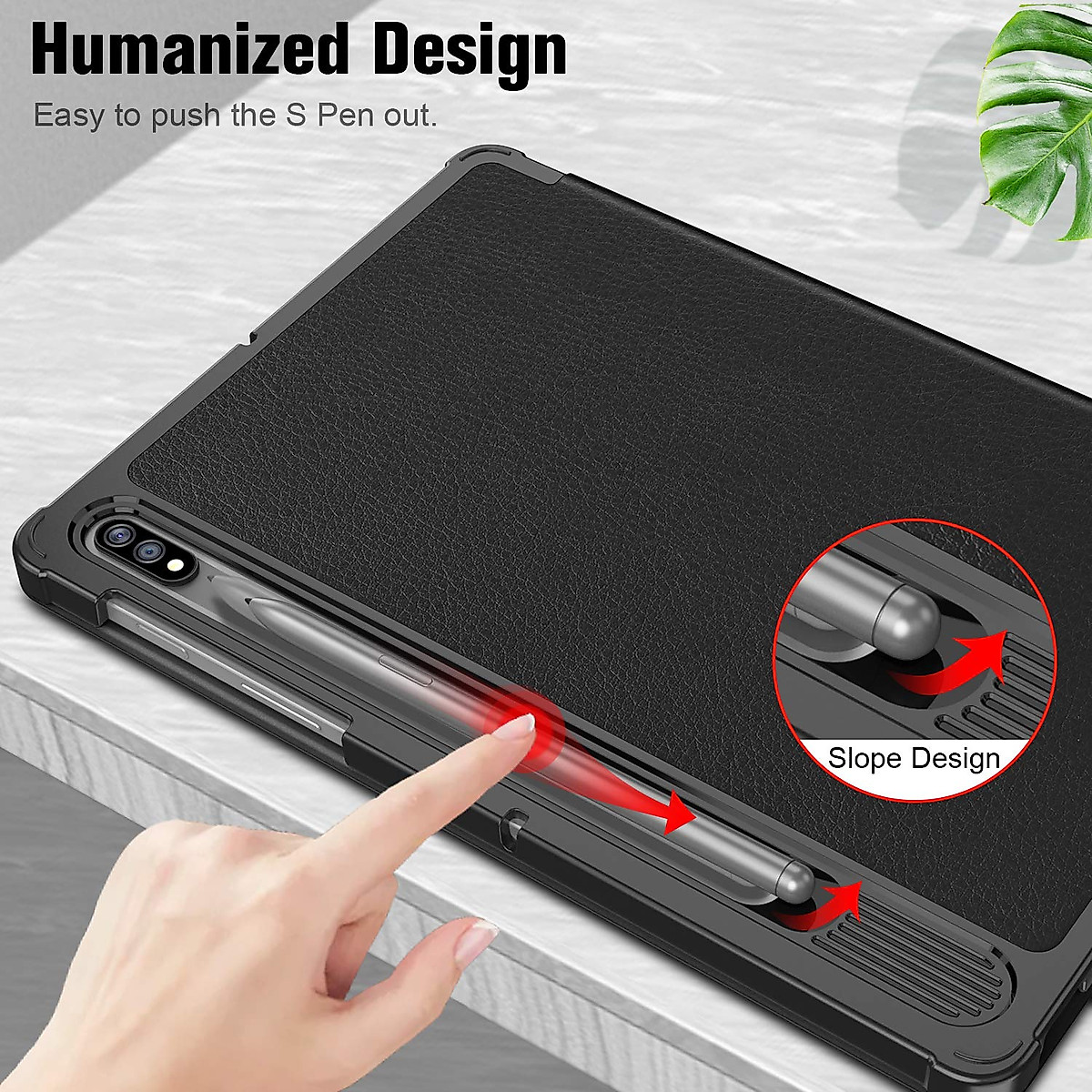 Fintie Slim Case for Samsung Galaxy Tab S8 2022/Tab S7 2020 11 Inch (Model SM-X700/X706/T870/T875/T878) with S Pen Holder, Ultra Lightweight Tri-Fold Stand Cover with Auto Wake/Sleep, Black