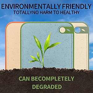 3 Pcs Cutting Board for Kitchen, Chopping Boards Set, Kitchen Cutting Boards Non Slip with Hanging Holes for Cutting Fruits, Vegetables, Easy to Clean, Reusable, 35 * 23 * 0.8cm/13.7x9x0.31 inch