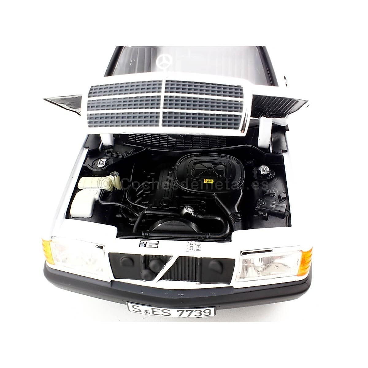 Norev NV183820 1:18 190E 1984-White Mercedes-Benz Collectable Model, Multi