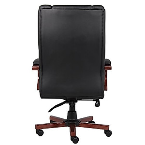 BOSS Office Products High Back Executive Wood Finished Chairs