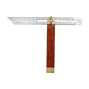 T Tulead 22cm/8.66" T-Bevel Gauge Activity Angle Ruler Protractor Sliding Square Carpenter Measuring Tape 360 Degree Adjustable High Precision T Bevel Angle Finder with Wood Handle