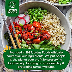 Lotus Foods Organic Brown Jasmine Rice Heat & Eat Pouch - Jasmine Rice, Gluten Free Brown Rice, Organic Rice, Instant Microwave Pre Cooked Rice, USDA Organic - 8 Oz Pouches (Pack of 6)