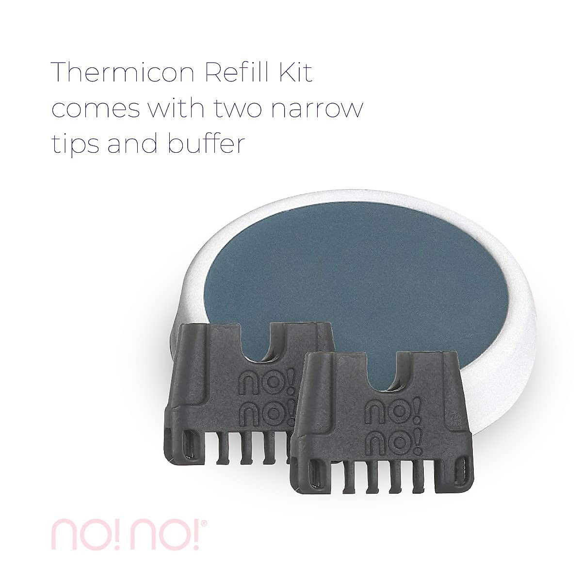 no!no! Thermicon Narrow Tip Refill Pack - Hair Removal for Women - Flawless Replacement Heads Attach to Device for a Smooth Hairless Face, Underarm, & Bikini Area