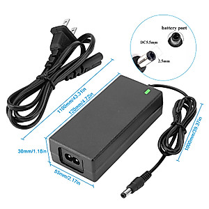 29.4V 2A Adapter, Charger, Charging Charger Supply Adapter Cable for Hoverboard Electric Bike Skateboard (US Plug 100-240V)