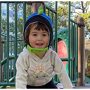 N'Ice Caps Toddler Baby Hat Mitten Set Boys Dino Fleece Gloves Warm Sherpa Lined (4-7 Years, Black/Royal/Neon Green Dino)