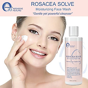 E70 Rosacea Solve Set - Includes Rosacea Cream, Serum and Moisturizing Face Wash - Combined Beneficial Ingredients such as Aloe Vera, Hyaluronic Acid, Niacinamide Coconut Oil, Cucumber, Wheat, Fruit Extracts, Licorice, Azelaic Acid 10% Chamomile Extracts