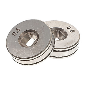 VILLCASE 2pcs Wire Drive Roller Wheels Knurled Groove Mechanical Roller Chain Wire Feed Welder Knurled Groove Wire Feed Roller Mig Welders Welder Wire Feed Drive Steel Driver Wire Feeder
