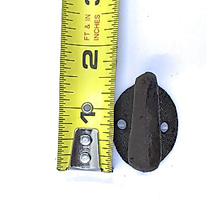 Rustic Cast Iron Coat Robe Door Hooks Set of 6